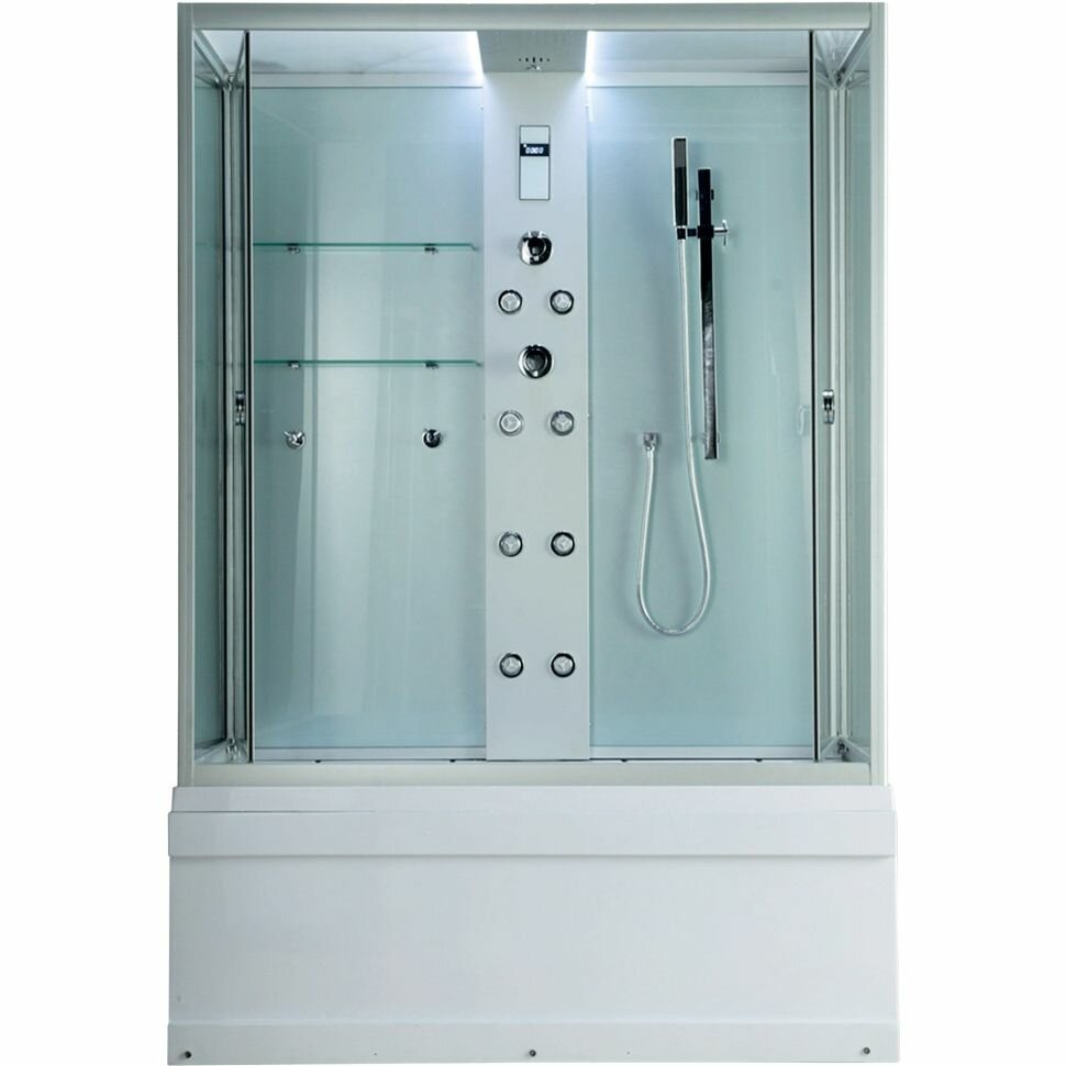 Душевая кабина Timo Lux TL-1506 цвет профиля хром, стекло прозрачное 6 мм 168х220х90 см