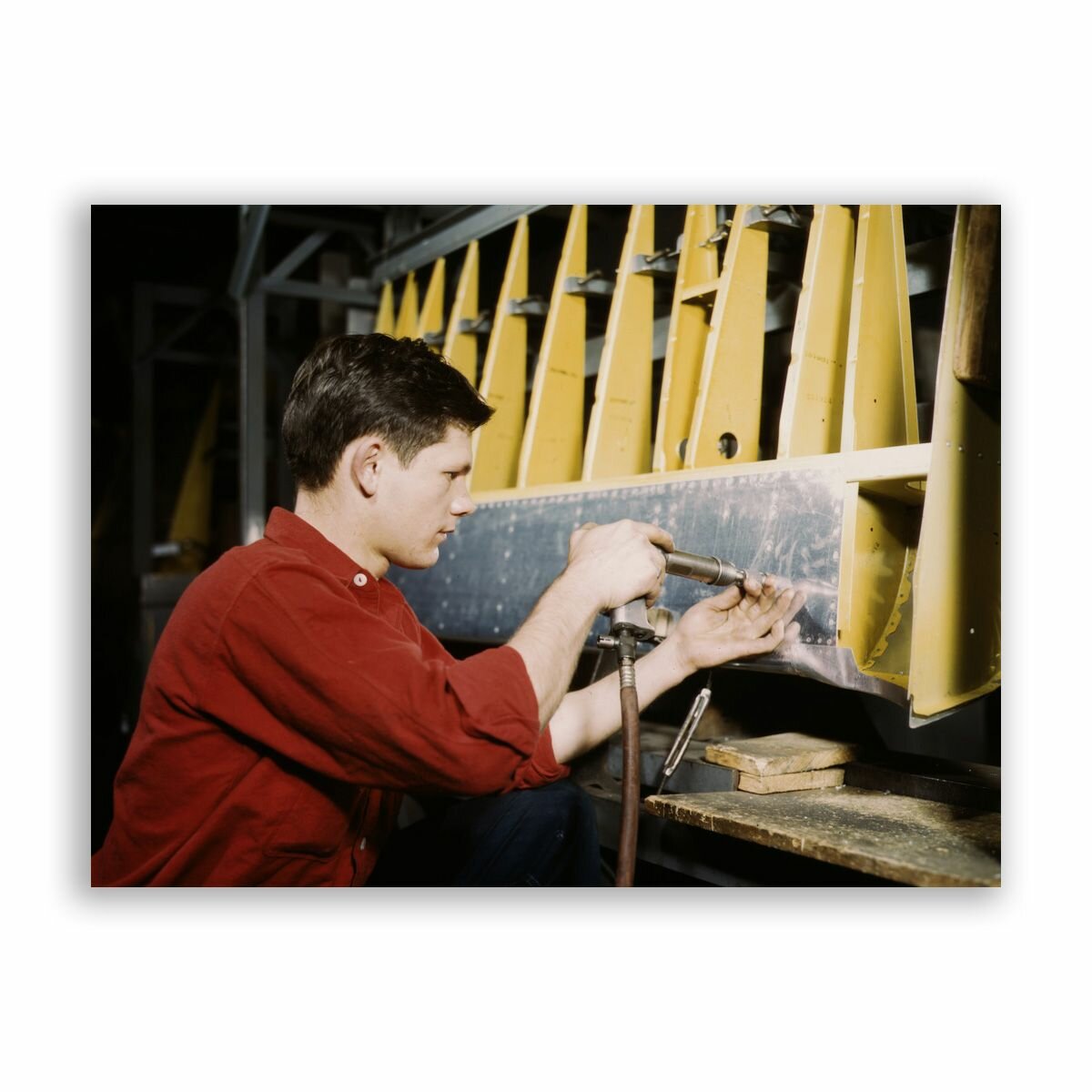 Постер, плакат на бумаге / Ретро фотографии американских рабочих. 1940 год / Размер 30 x 40 см