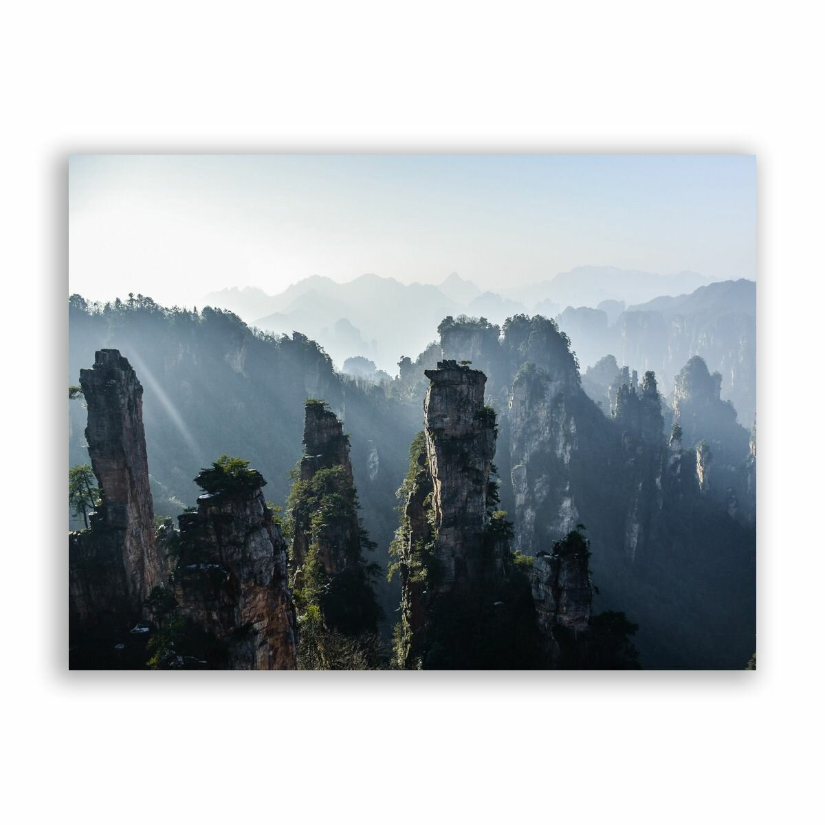 Постер, плакат на бумаге / Природа Китая - Горы / Размер 80 x 106 см