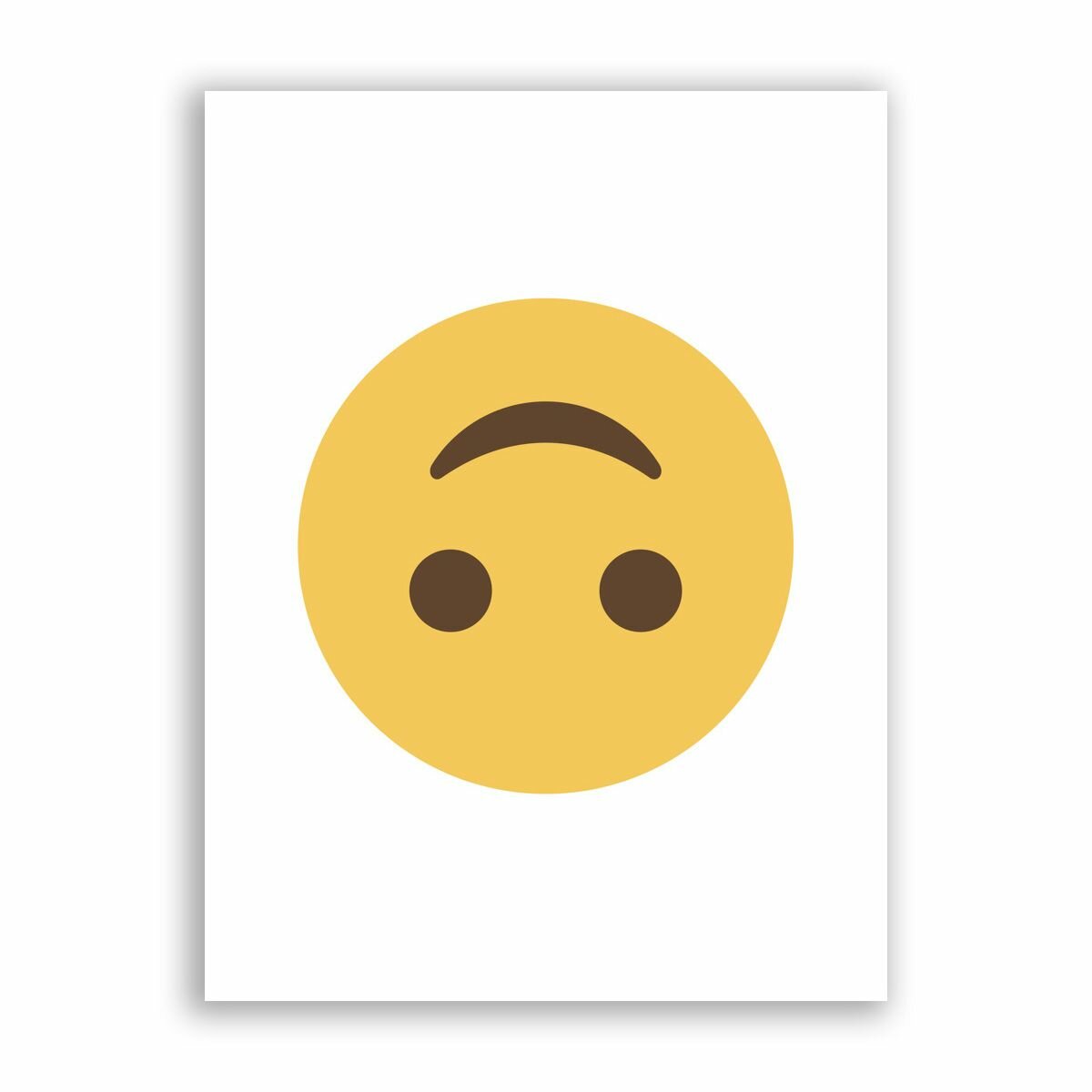 Постер, плакат на бумаге / Emoji / Перевернутое эмодзи / Размер 40 x 53 см