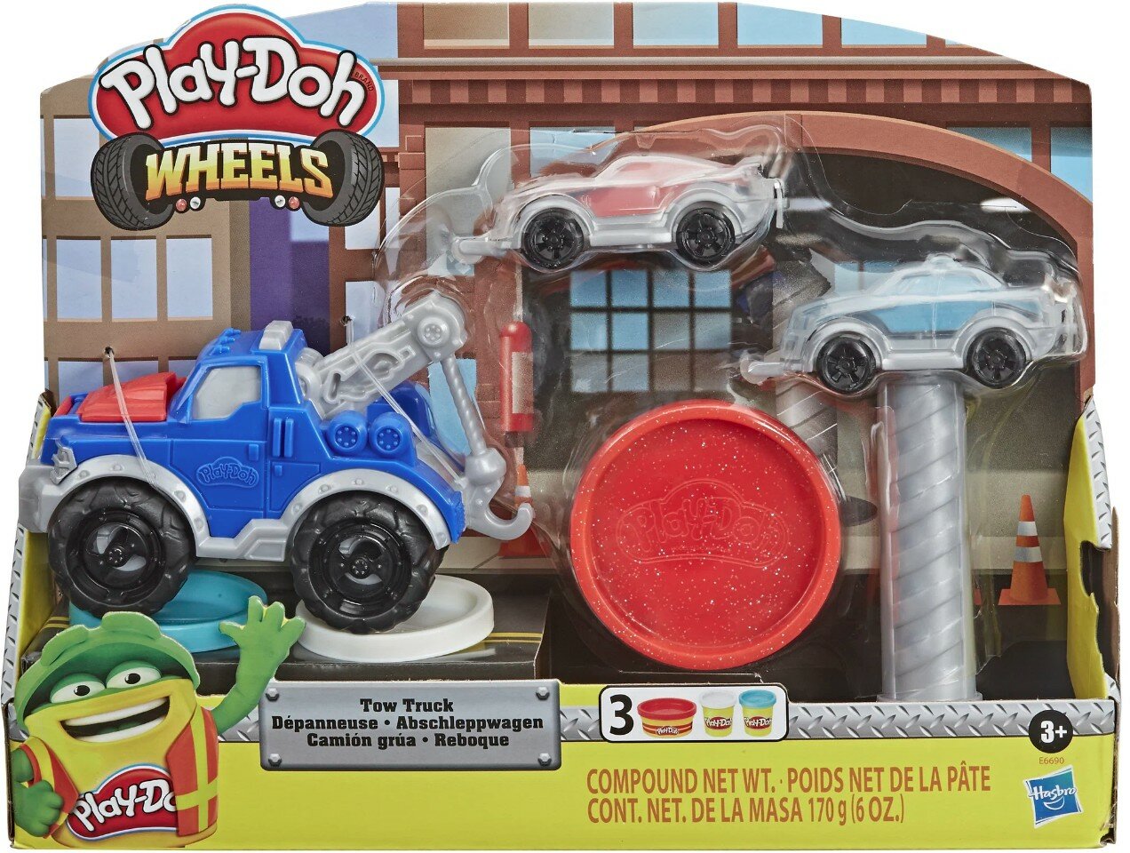 Масса для лепки Play-Doh Wheels Эвакуатор, E6690 3 цв.