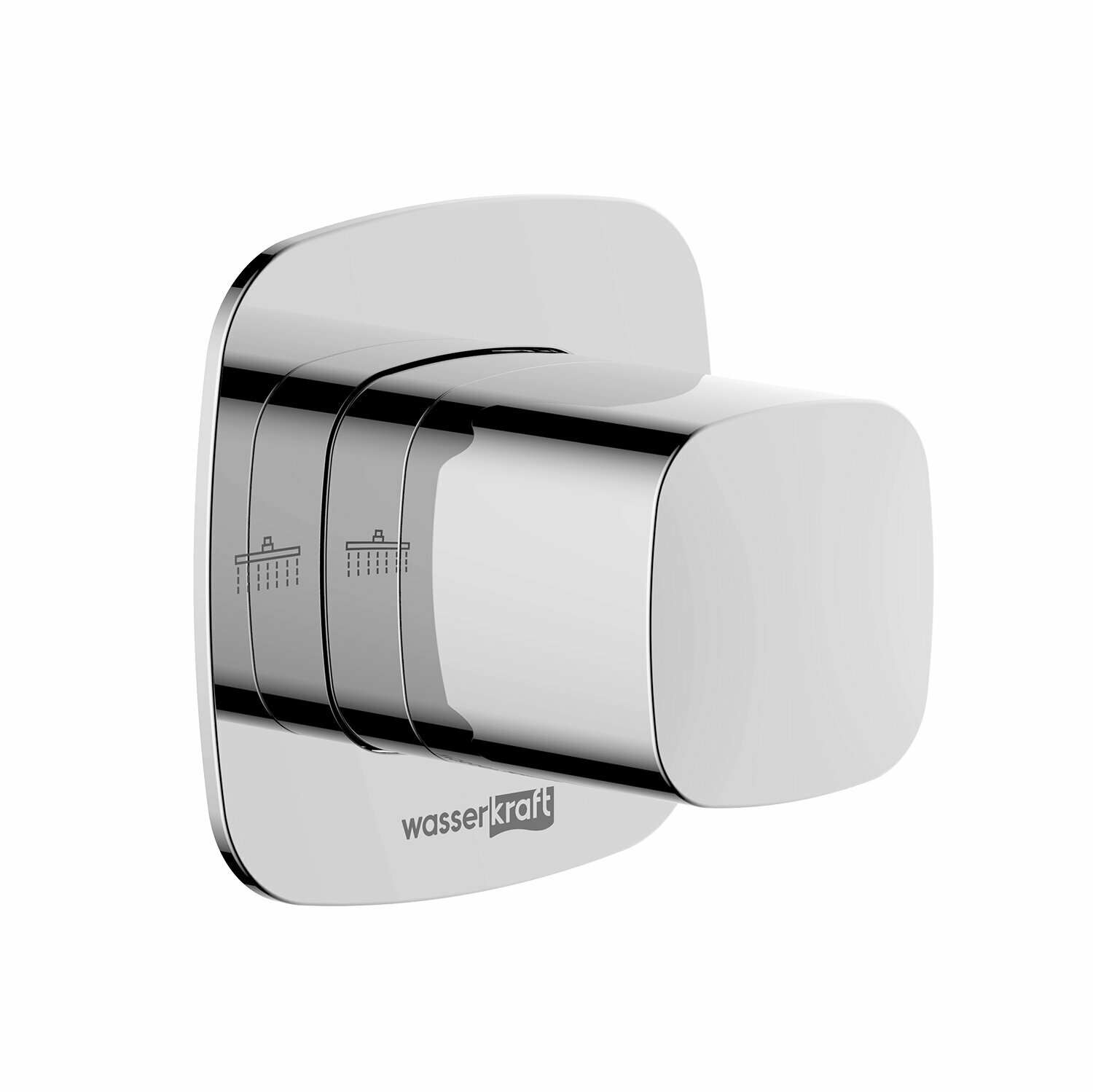 Переключатель для встраиваемого смесителя на 2 выхода WasserKRAFT A312, хром