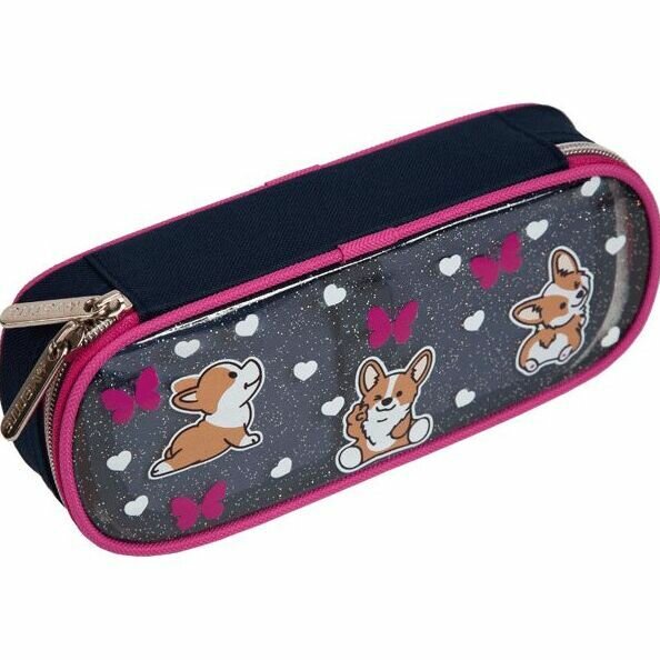 Пенал 1 отд. овальный deVENTE. Corgi, 7023252 с внутренним органайзером