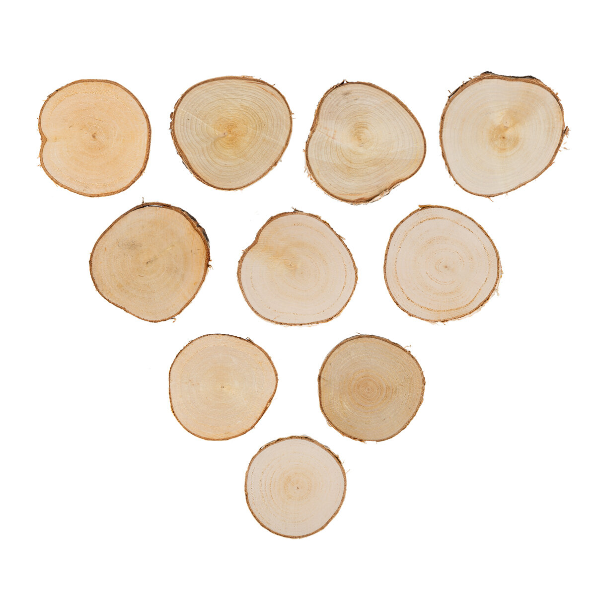 Blumentag Срез дерева из берёзы, диаметр 5-8 см, толщина ±0.5 см, 10 шт для рукоделия