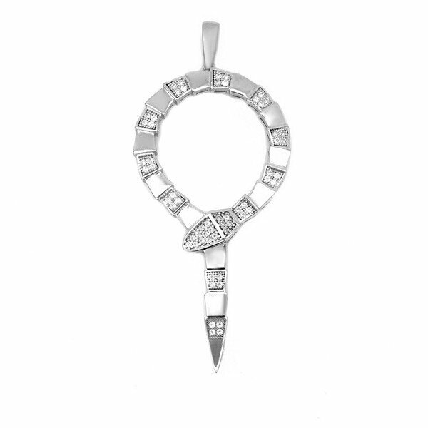 Подвеска, серебро, 925 проба, фианит