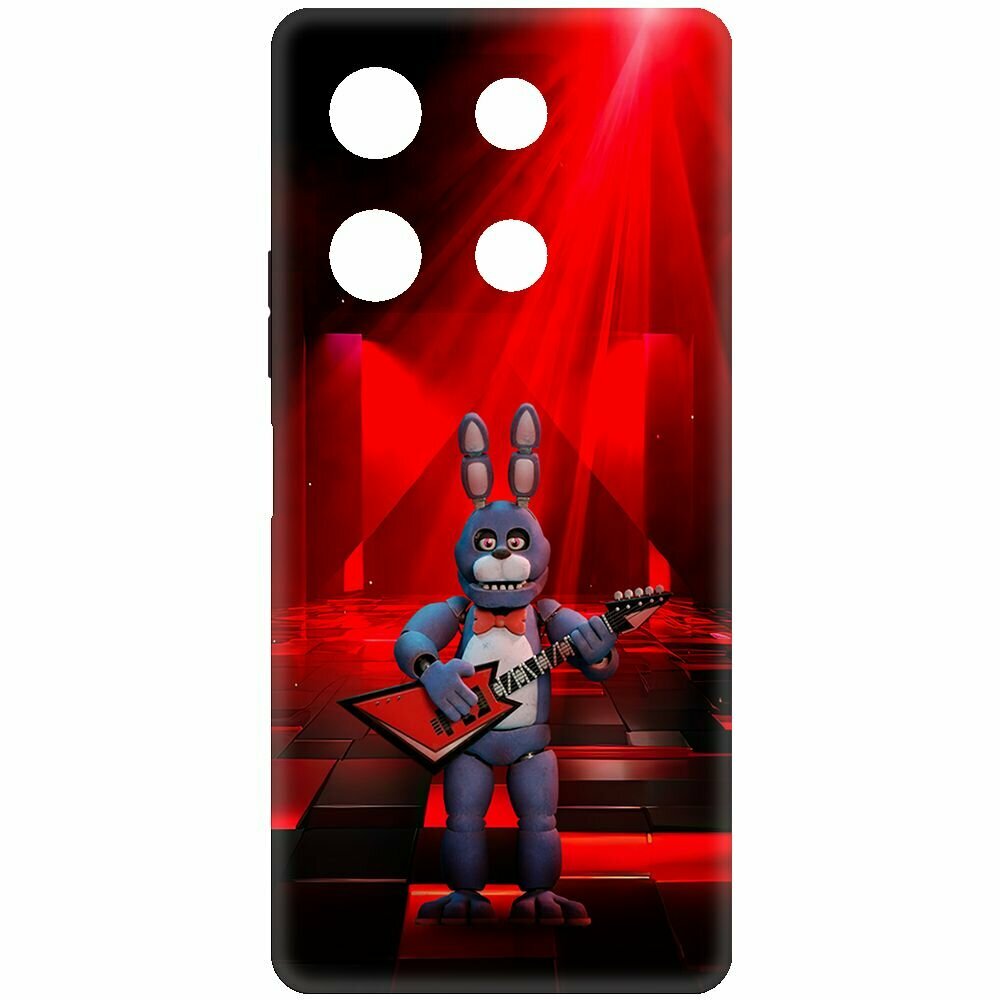 Чехол-накладка Krutoff Soft Case фнаф (FNAF) - Бонни с гитарой для INFINIX Note 30 Pro черный