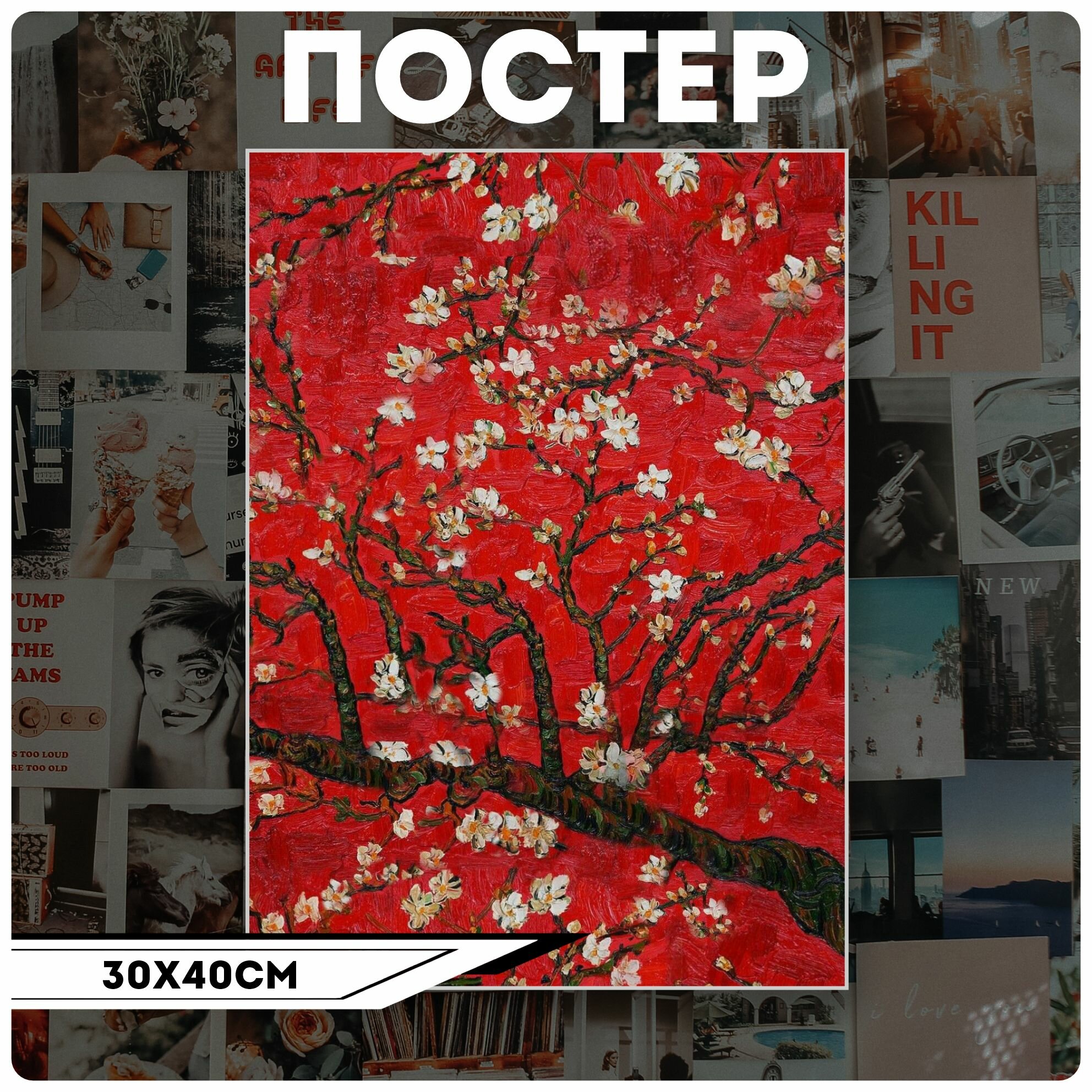 Постеры на стену ван гог цветущая ветвь мендаля