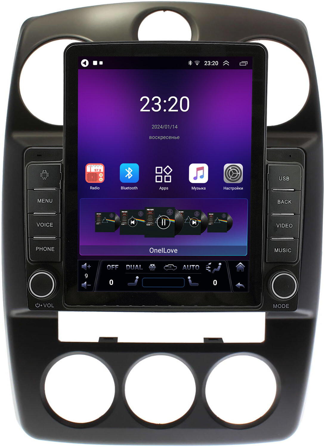 Штатная магнитола Chrysler PT Cruiser 2005-2010 Canbox GTR095-9483 на Android 10 (QLed, 4/64, DSP, CarPlay)