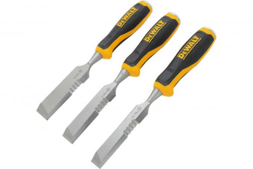 Набор стамесок Dewalt DWHT0-16148, лезвие с доп. реж. кромкой, 3 шт