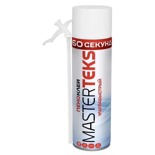 Клей-пена монтажный MasterTeks Бытовой Ультрабыстрый 350 мл
