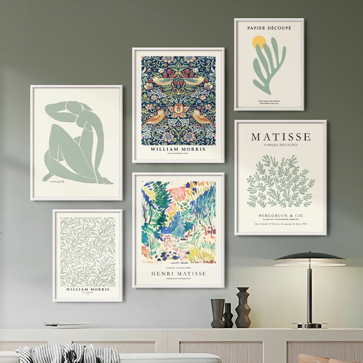 Постеры на стену для интерьера "Матисс" 6 шт, набор постеров, плакаты на стену, 28 Картин