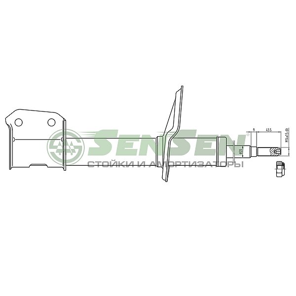 SENSEN 42130672 амортизатор подвески передний газовый Renault (Рено) logan mcv 07-, sandero I 07- , Lada (Лада)