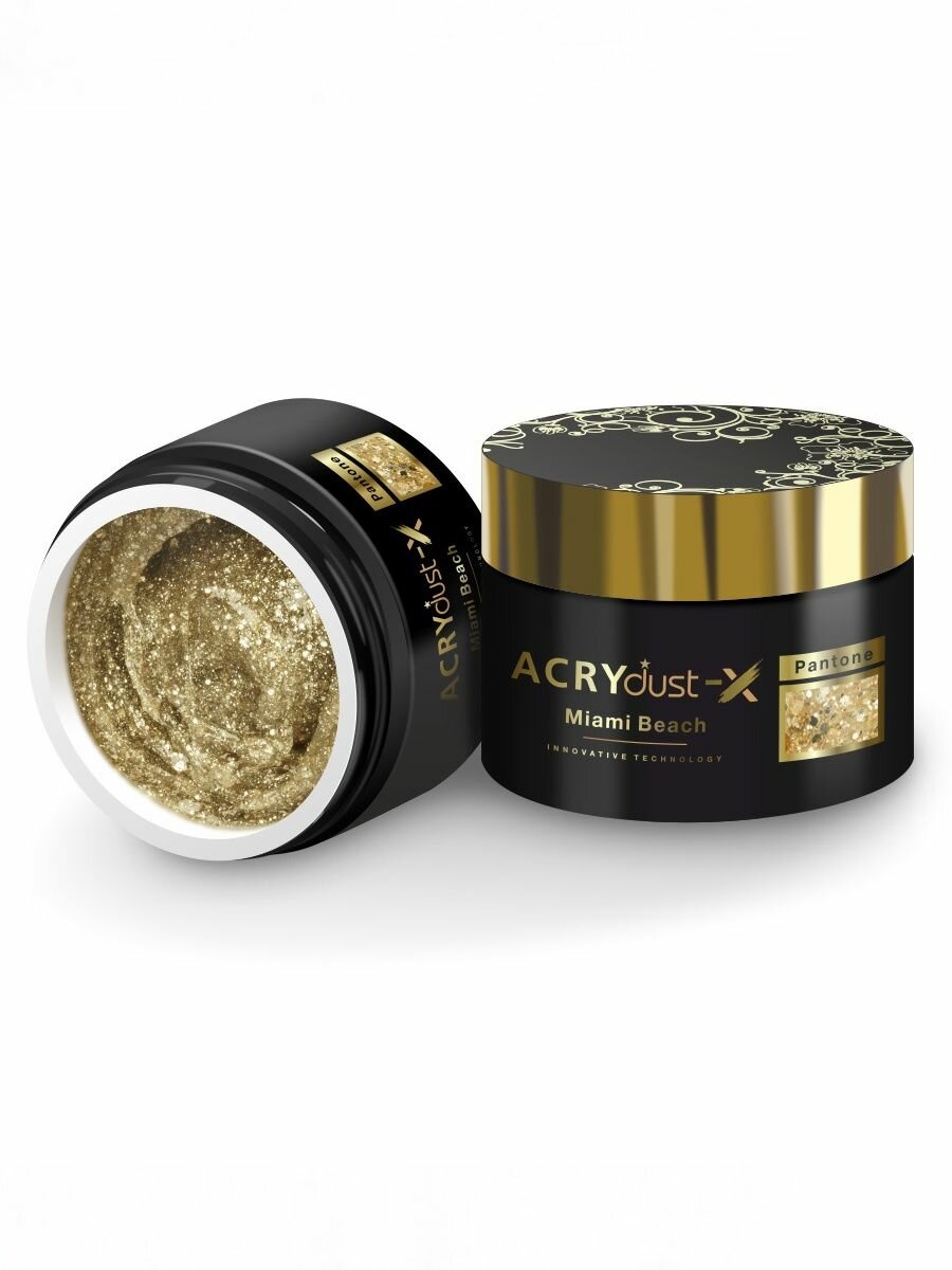 Акригель для ногтей с блёстками Nail Club ACRYDUST-X Miami Beach, 15 мл.