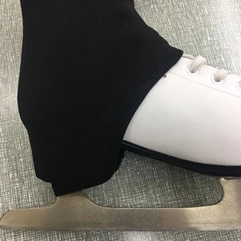 Детские штаны для фигурок и катания на коньках, искусственная кожа, профессиональные носки с закрытой обувью, носки для гимнастики, толстые плюшевые носки