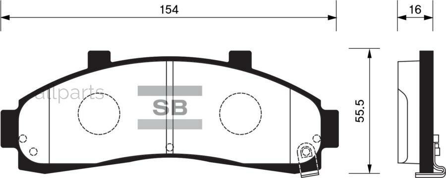 SANGSIN BRAKE SP1264 SP1264 колодки дисковые передние!\ Ford Explorer 4.0/4.9 95-99, Mazda B-Serie 2.2i-2.5TD 99>