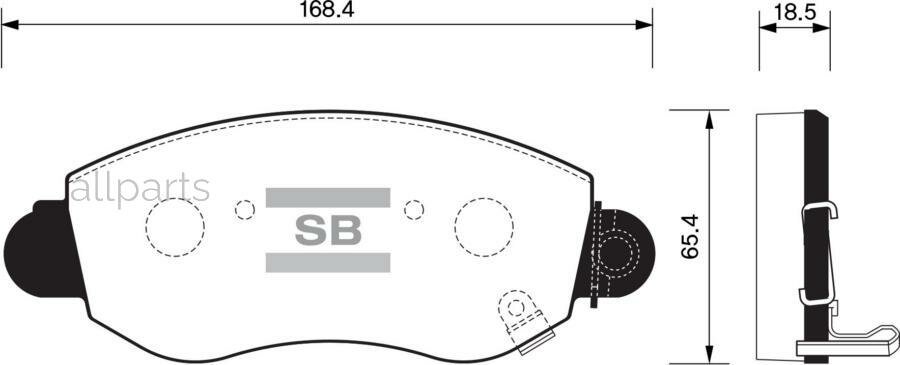 SANGSIN BRAKE SP1275 Колодки торм. дисковые Hi-Q FORD TRANSIT VI (SDB1436)