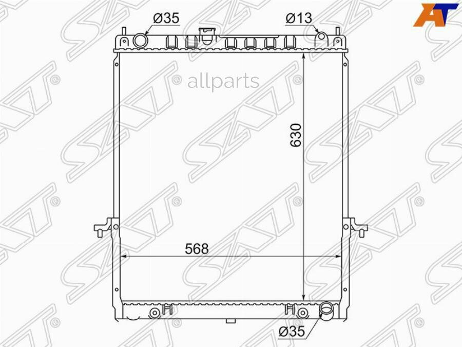 SAT NS000Y61-4.8-3R Радиатор Nissan Patrol 97-10