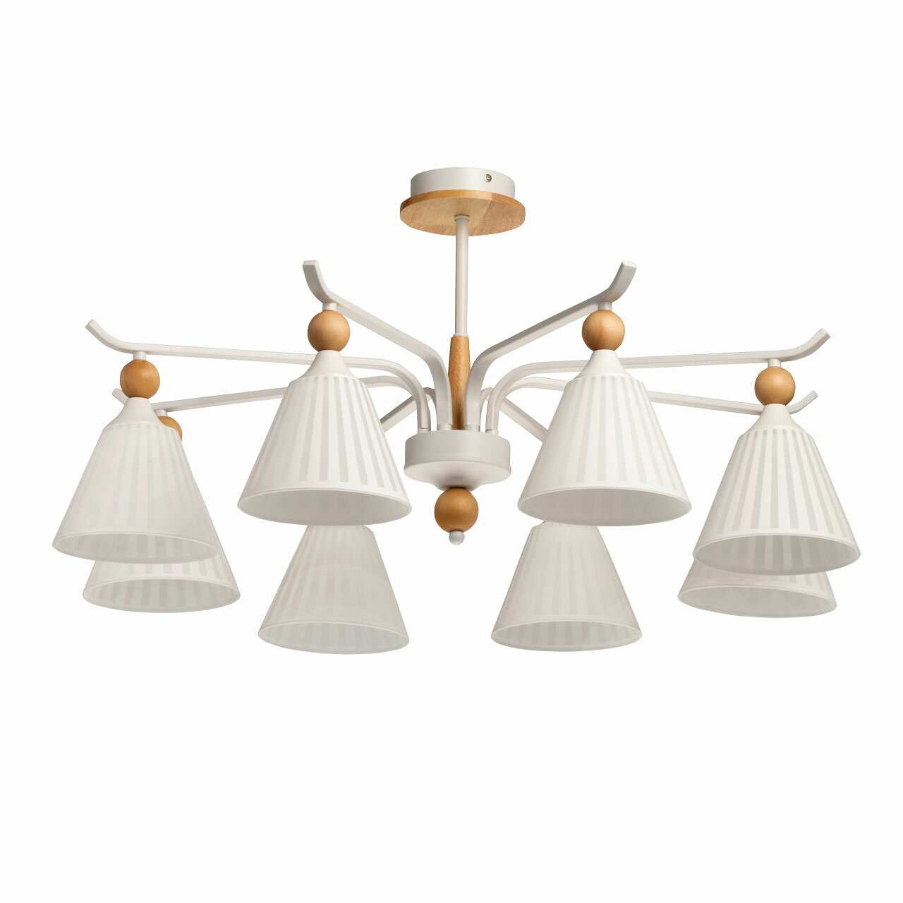 Люстра потолочная, светильник De City Дэла 635017308, 8*60W E27 2700К, цвет: белый