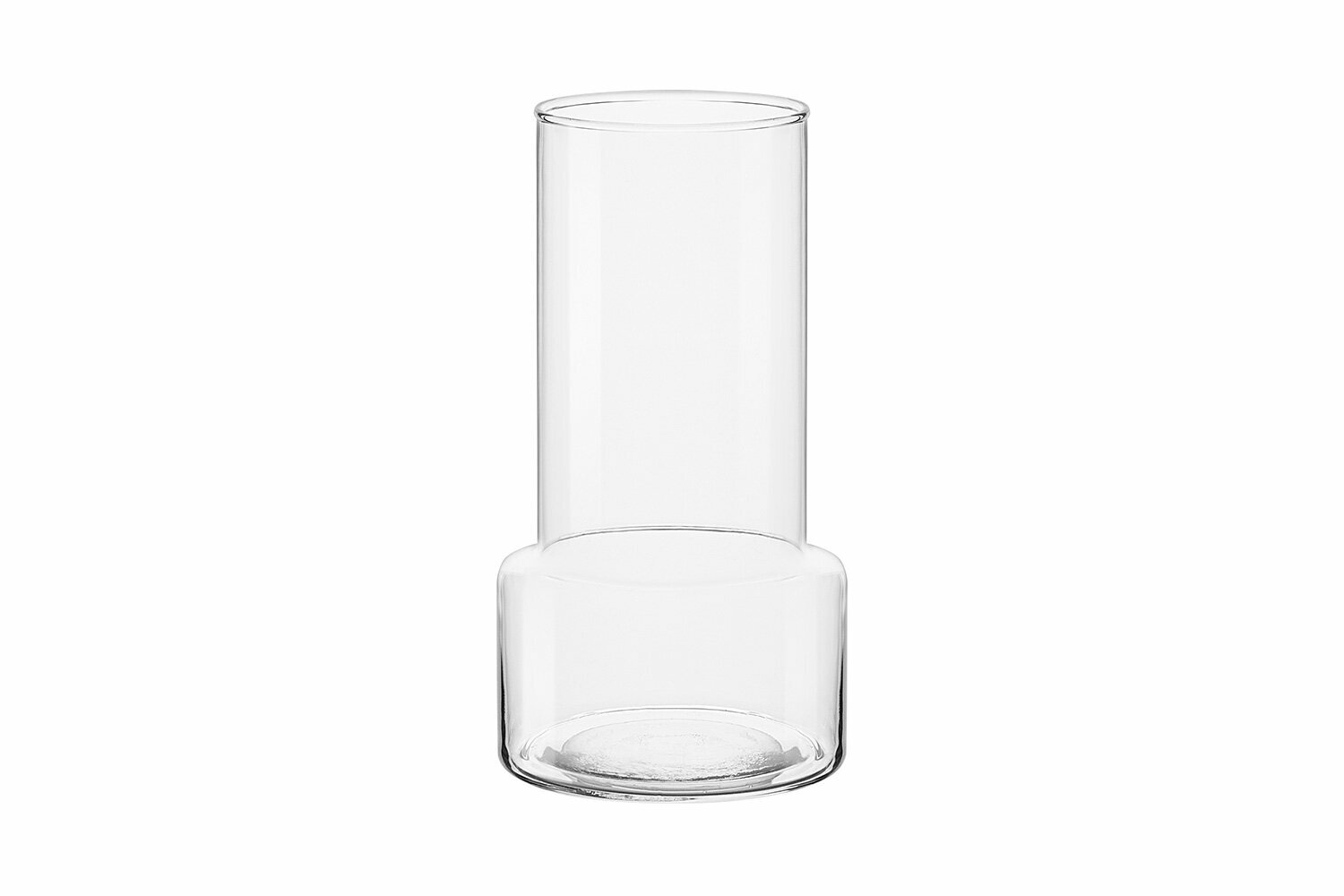 KMV23023 C 20 см стеклянная ваза цилиндрической формы с прозрачной поверхностью