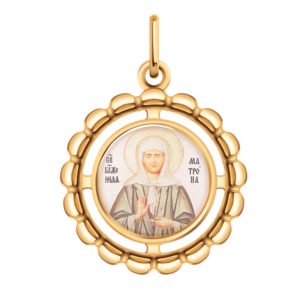 Подвеска, красное золото, 585 проба, эмаль