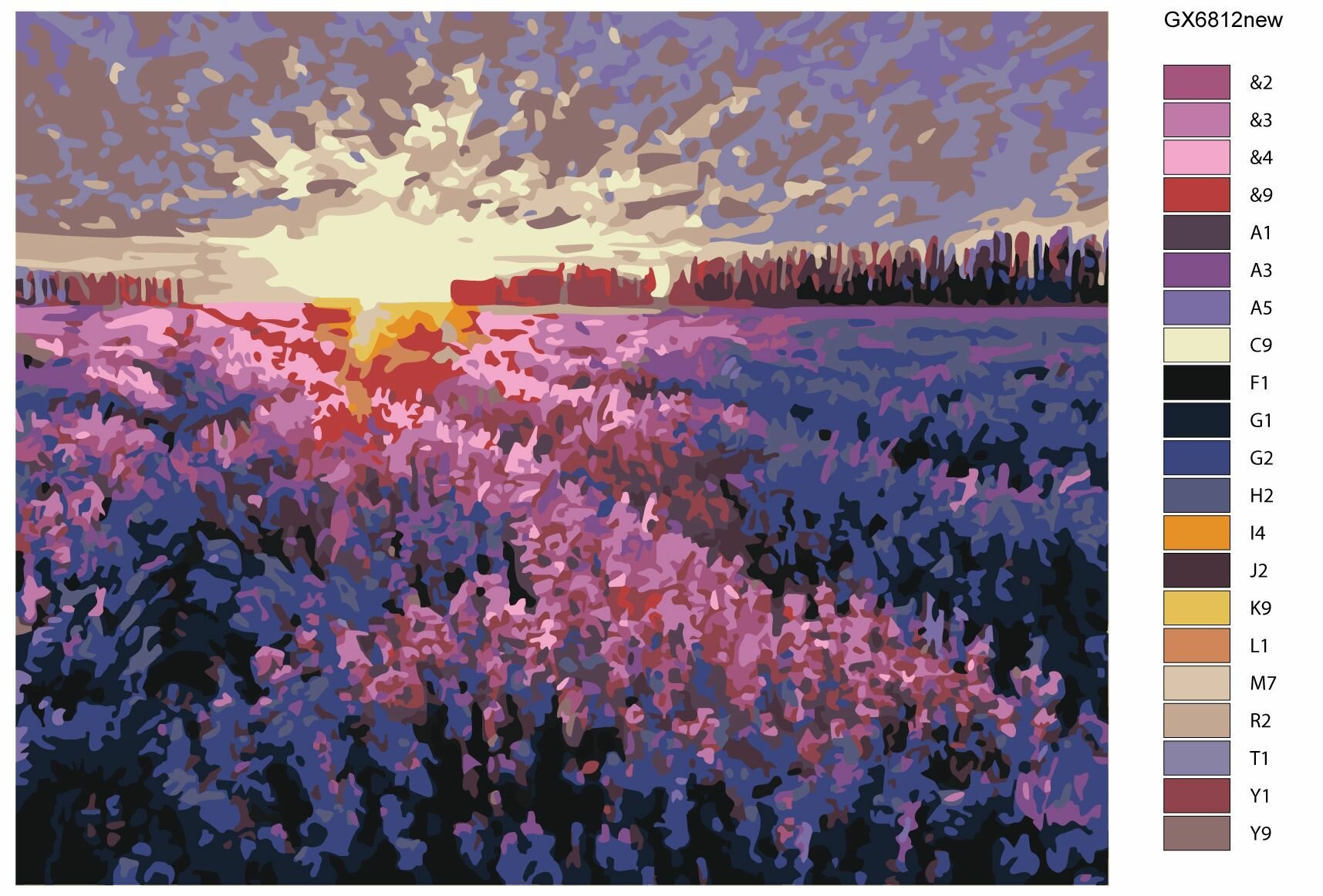 Картина по номерам "Лавандовое поле" GX6812 40x50