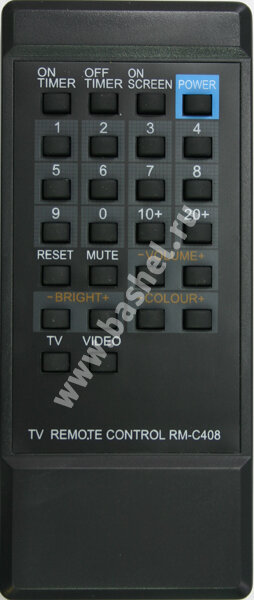 JVC RM-C408 TV, Пульт ДУ