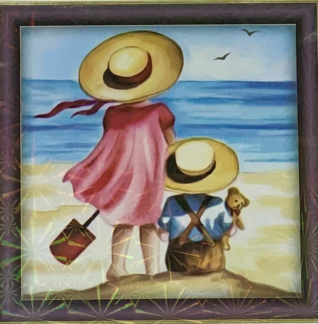 Алмазная мозаика на подрамнике (размер 30x30 см, частичная выкладка)