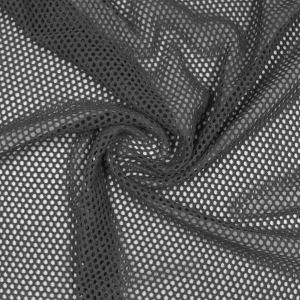 Трикотажная ткань Ткани-100 "Ажурная", 70%/30%, 220г/м2, черный, отрез 1x1.4м