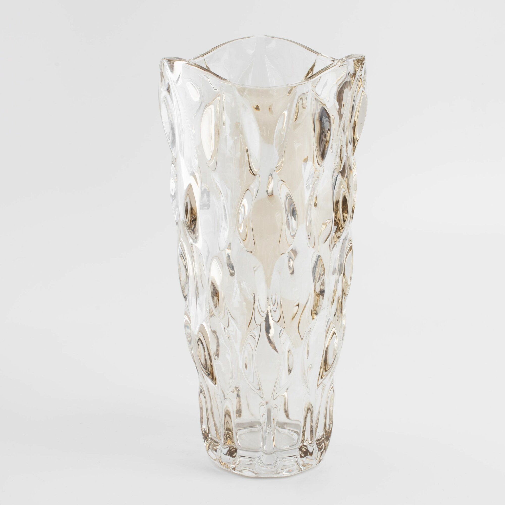 Ваза для цветов, 29 см, стекло, янтарная, Allant, Kuchenland