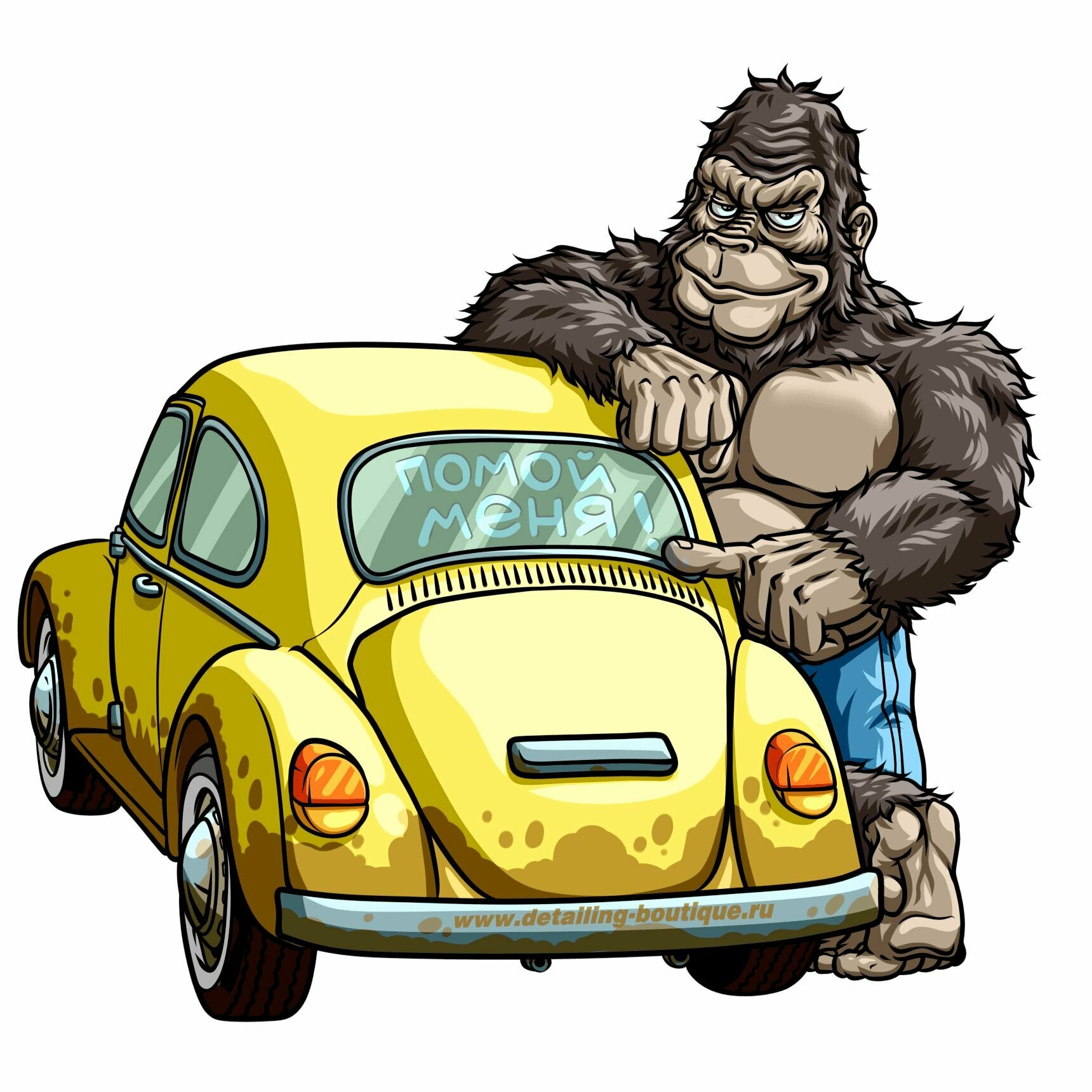 Стикер Gorilla series, #9, матовая поверхность, размер: 9 х9 см.