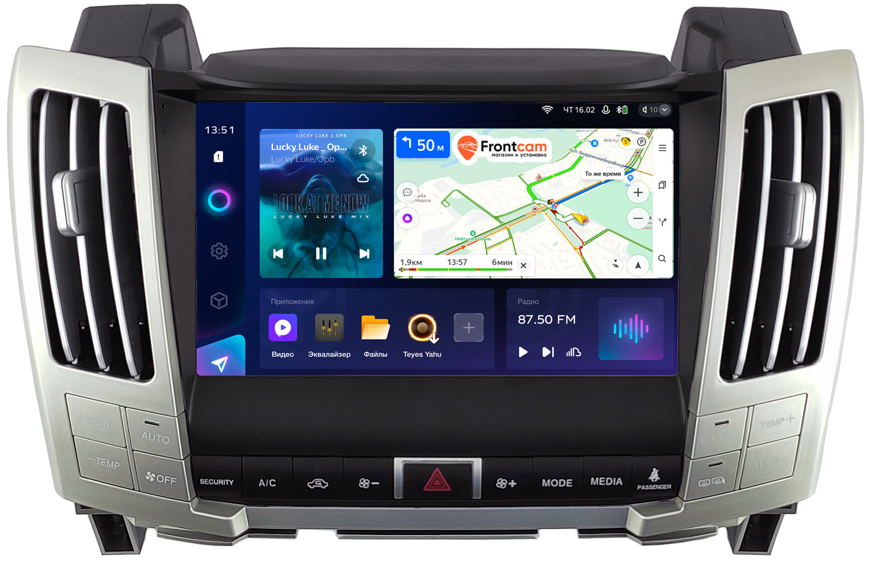 Штатная магнитола Toyota Harrier 2 (XU30) 2003-2013 Teyes CC3 2K 4/32 9.5" RM-9-1626 Android 10 (4G-SIM, DSP, QLed)