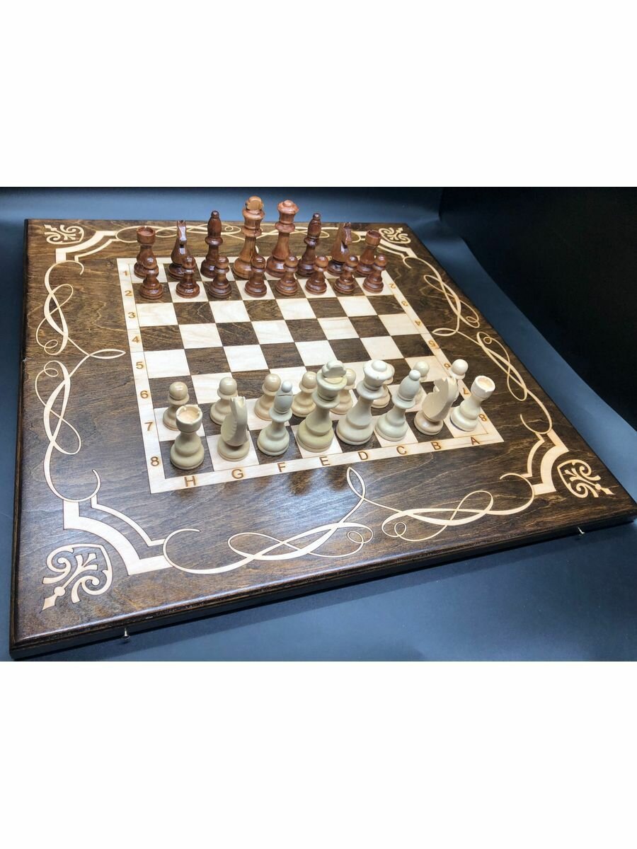 Шахматы Нарды 3в1 "Авангард", авторские большие 60х60 см