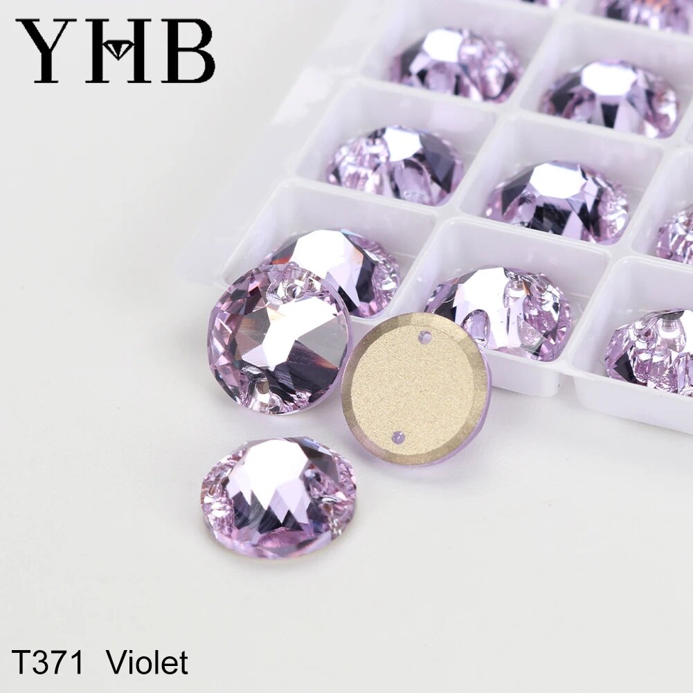 Кристаллы YHB T371 Violet 12mm, 40шт