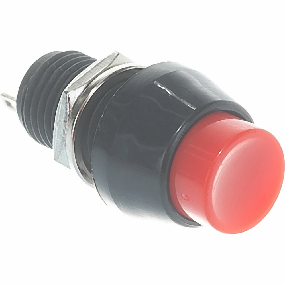 Выключатель-кнопка duwi красная 2 контакта, 250В, 3А, вкл-выкл PBS-11А, 26855 0