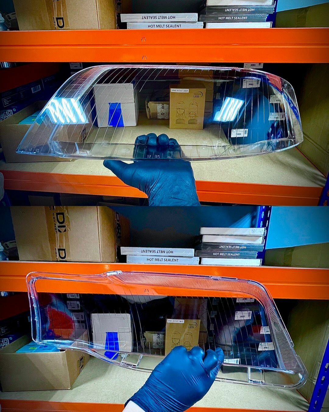 Стекло фары Audi A6 C5 2002-2005 (комплект)