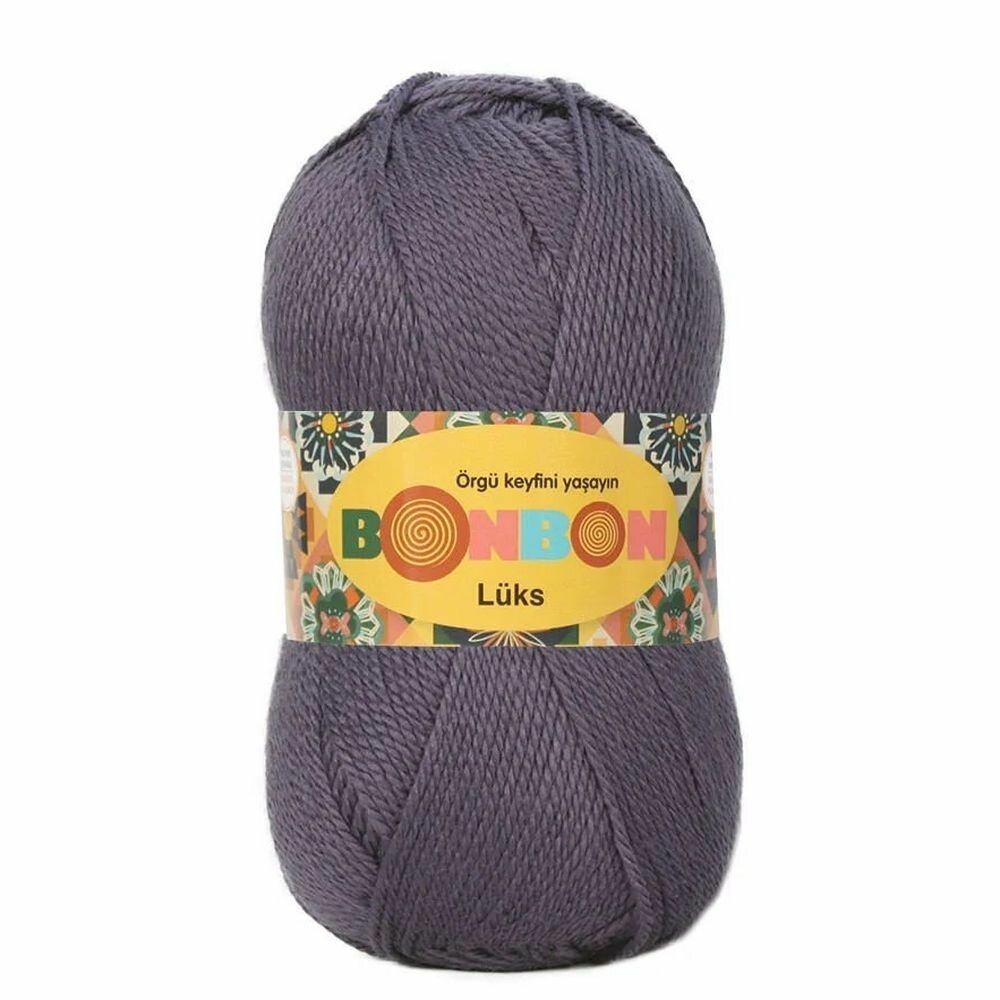 Пряжа Bonbon luks Nako, черника - 99366, 100% акрил, 5 мотков, 100 г, 240 м.