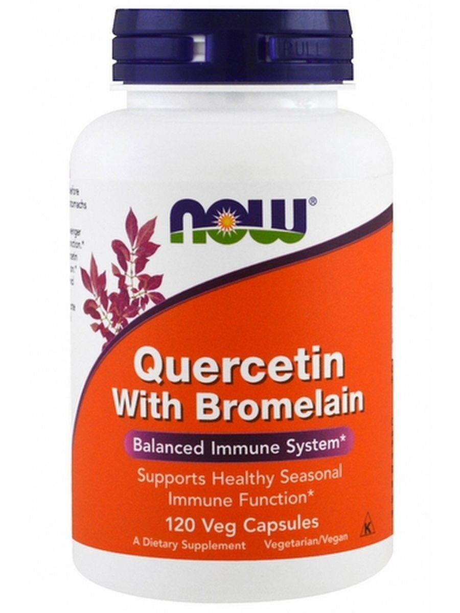 NOW Quercetin with Bromelain (120 вегетарианских капсул)