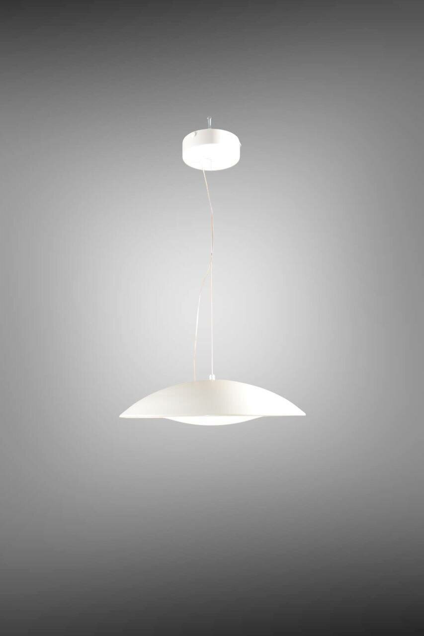 Люстра светодиодная светильник подвесная лофт с пультом 23993-(D400-48W-WH), LUCETY, площадь освещения 15 кв. м.