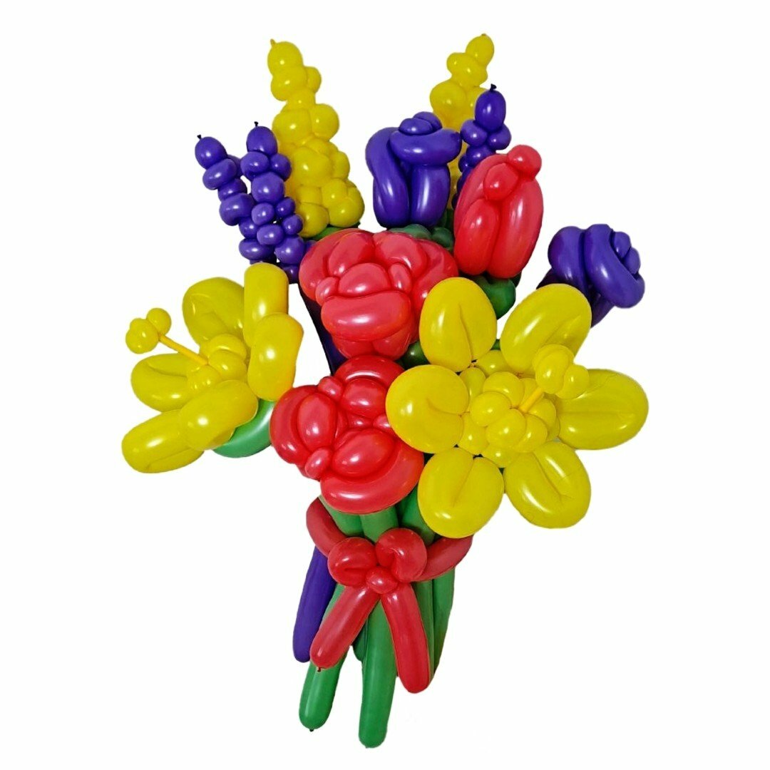Букет цветов из шаров "Яркие цветы"