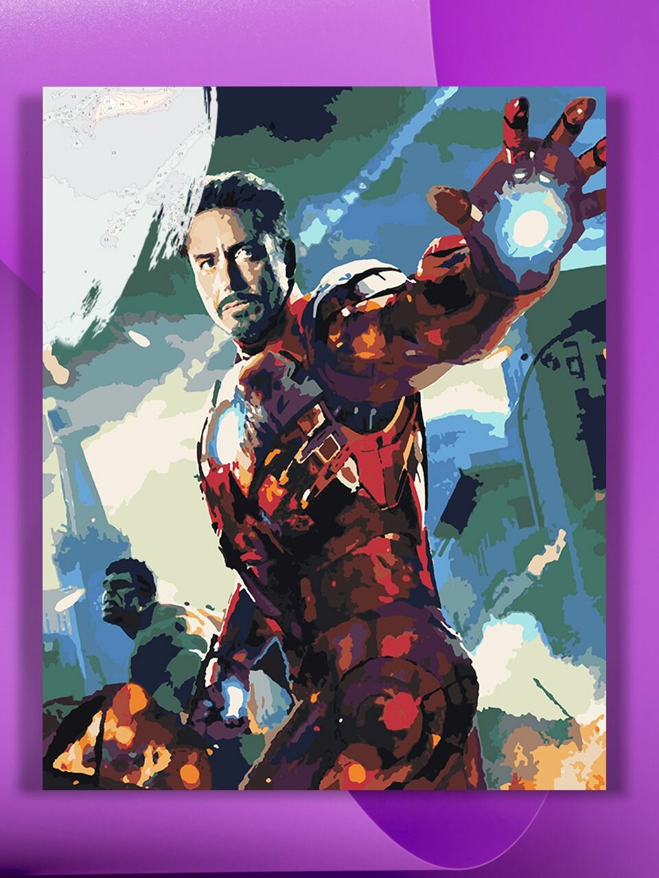 Картина по номерам КУЛЬТУРА ЦВЕТА Мстители - Железный человек