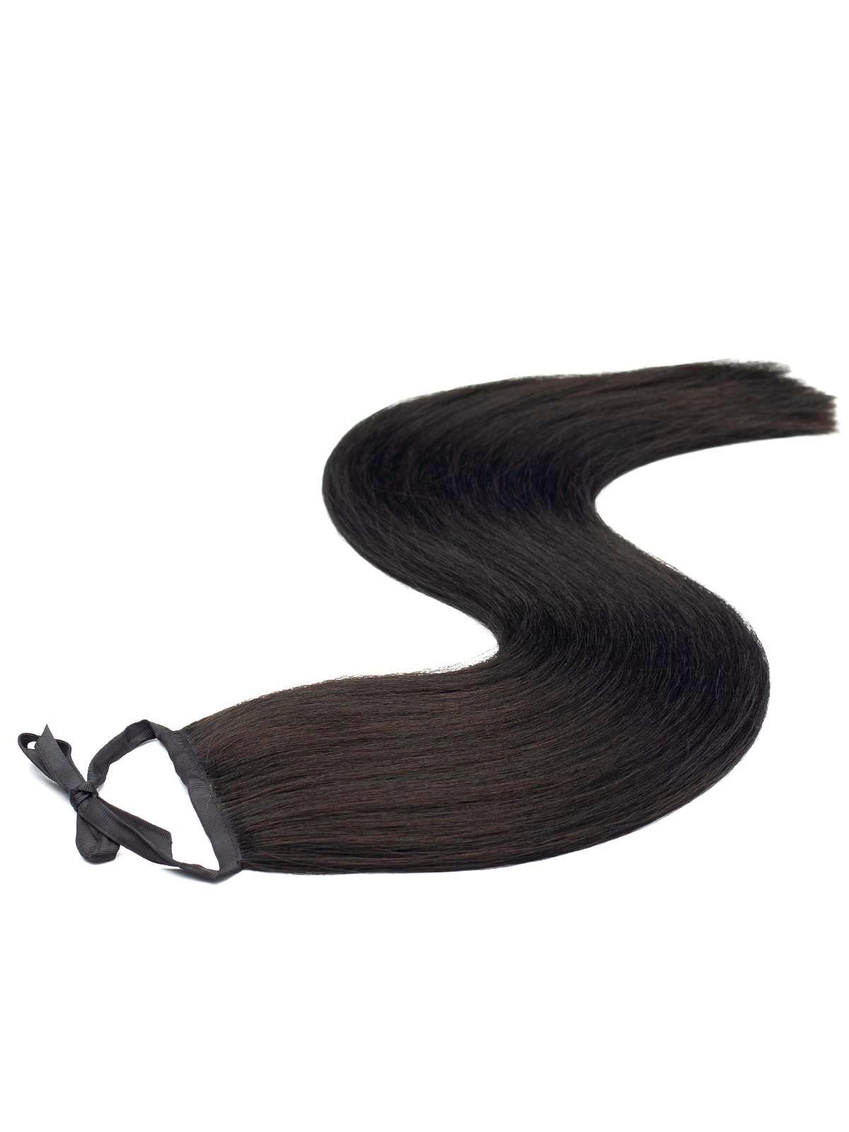 Hairshop Накладной хвост на ленте аврора 1/2 75 см/100 гр (Черный)