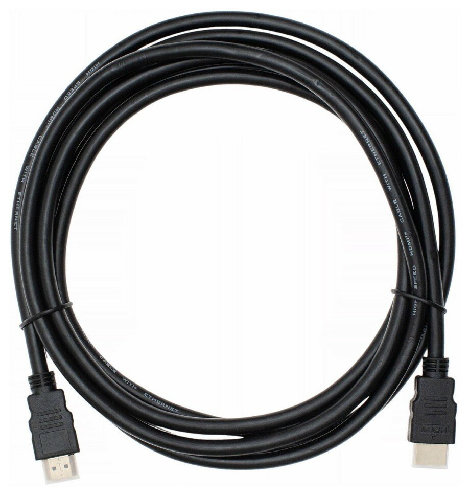 Кабель аудио-видео Cactus CS-HDMI.1.4-3 HDMI (m)/HDMI (m) 3м. позолоч. конт. черный