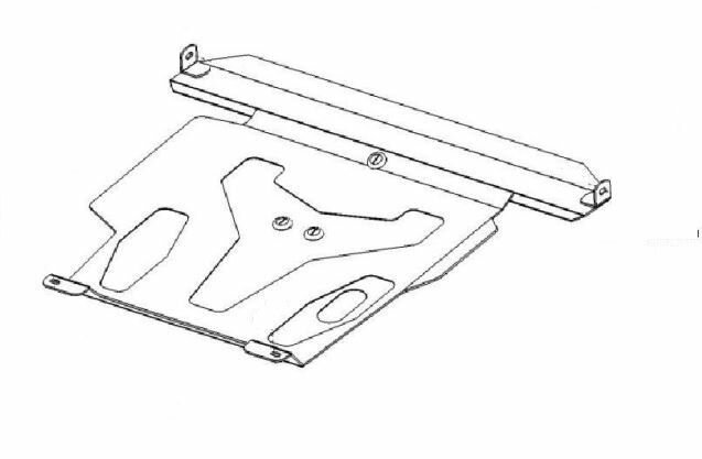Защита ALFeco картера двигателя и кпп для Nissan Bluebird Sylphy 2000-2003, V-1,8 (сталь 2 мм) арт. ALF1517st