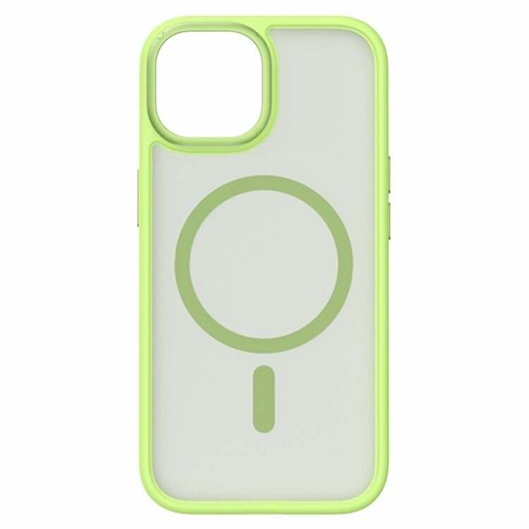 Чехол для Apple iPhone 15 Pro Max 6.7" Momax Dynamic metal magnetic protective case - Green