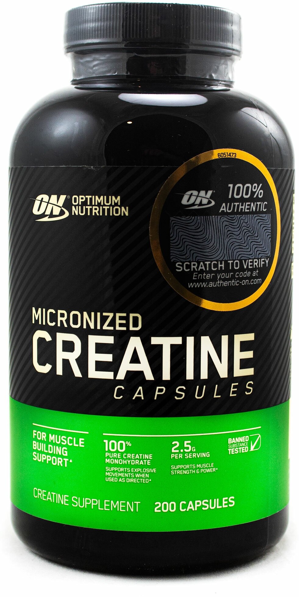 Креатин Optimum Nutrition Creatine 2500 Caps (200 шт) без вкуса