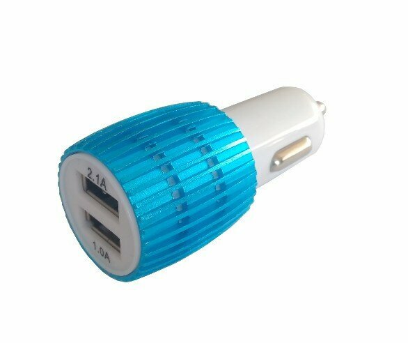 Адаптер автомобильный 2USB в прикуриватель 2,1А/1А