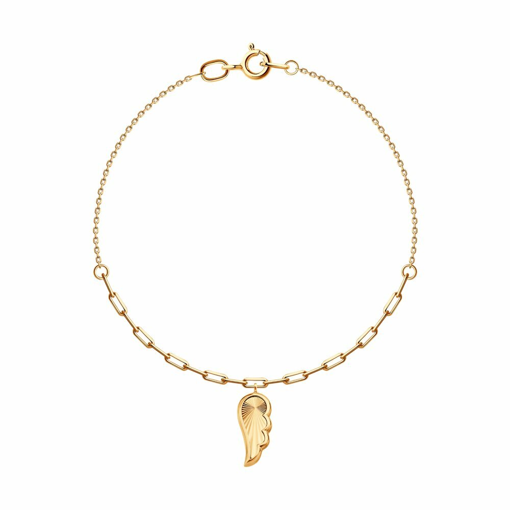 Браслет, красное золото, 585 проба