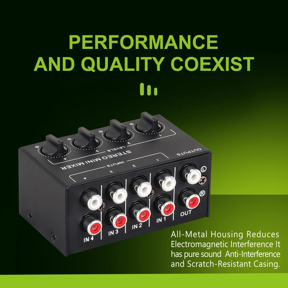 CX400 4-канальный пассивный стерео микшер