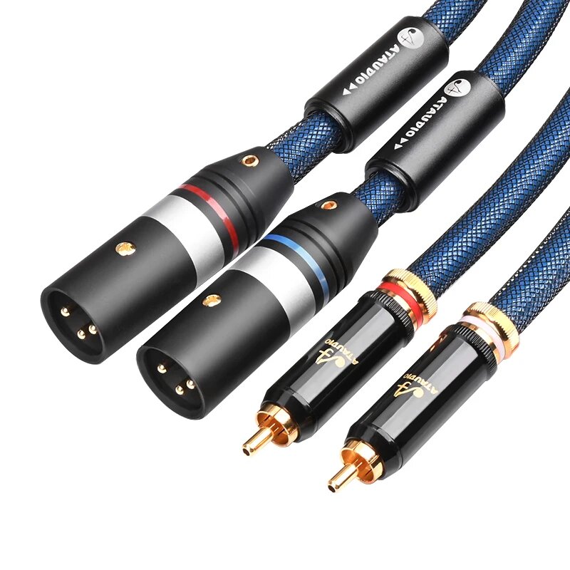 ATAUDIO RCA-XLR аудио кабель rca to xlr male, 1 м