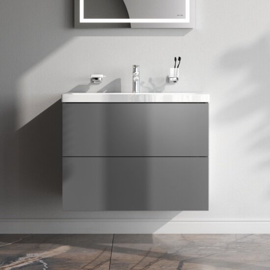 База под раковину, подвесная Am.pm АМ. РМ. GEM M90FHX07522GM, графит матовый